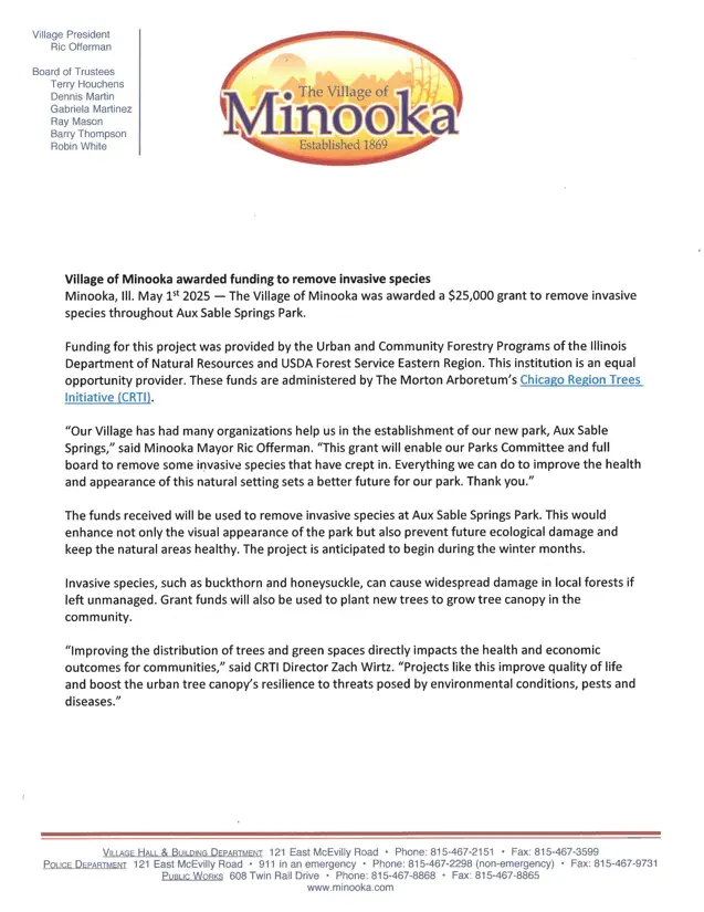 Home | Village of Minooka
